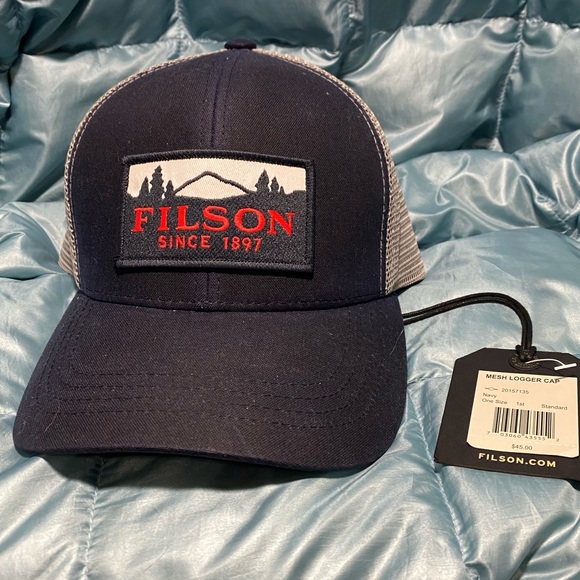 Filson | Accessories | Nwt Filson Mesh Logger Cap In Navy Retail 45 ...
